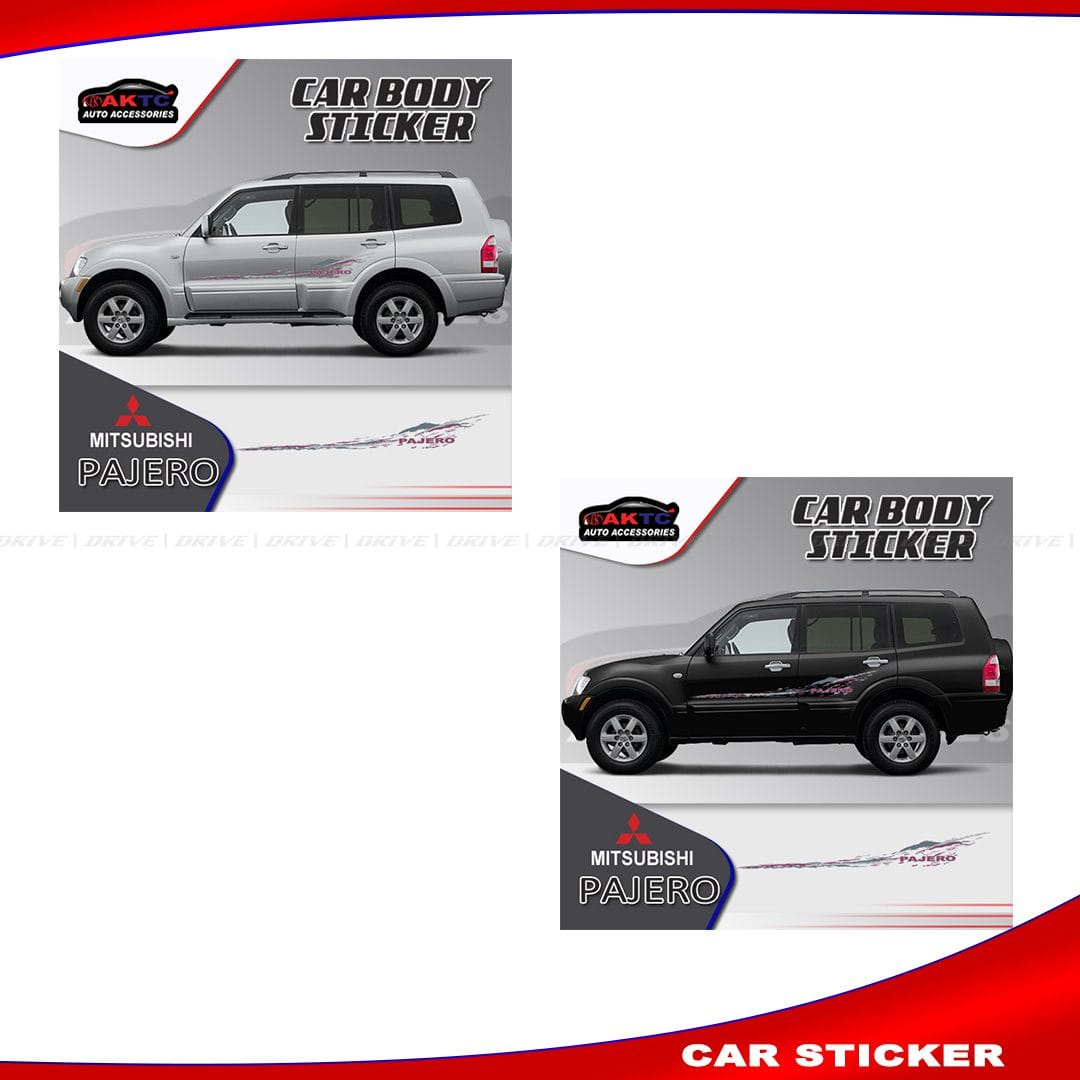 MITSUBISHI PAJERO body sticker car vinyl sticker CAR STICKER V6 – A K ...