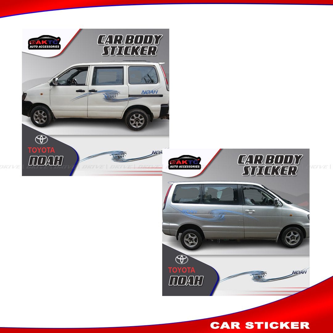 TOYOTA NOAH body sticker car vinyl sticker CAR STICKER GHURNI BLUE – A ...