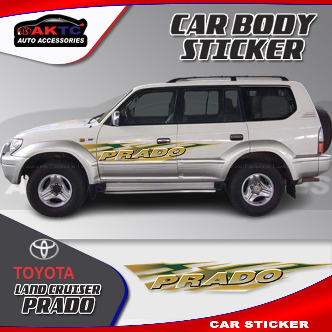 TOYOTA PRADO 02 body sticker car vinyl sticker CAR STICKER GOLDEN – A K ...