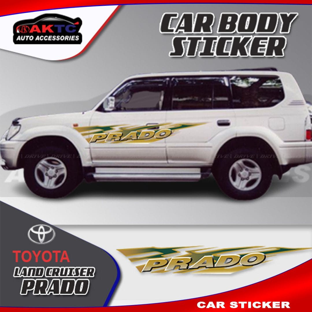 TOYOTA PRADO 02 body sticker car vinyl sticker CAR STICKER GOLDEN – A K ...